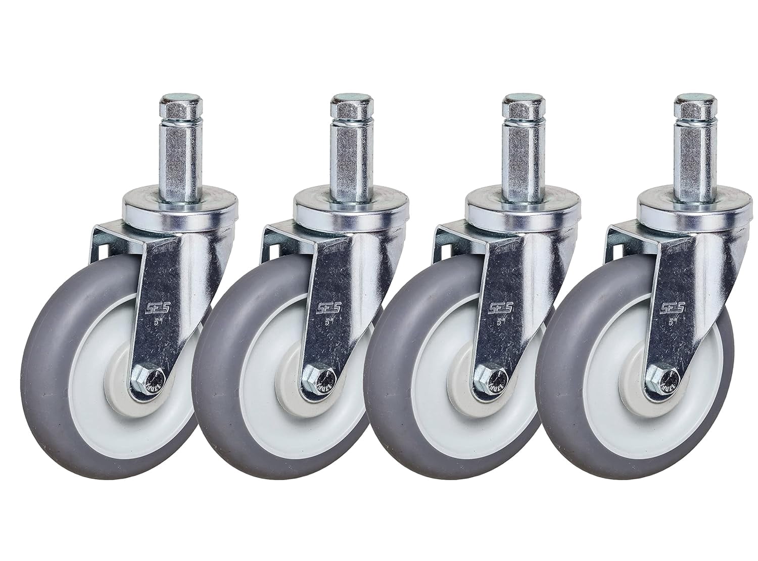 Caster Set Of 4 | For 7/8" ID Square Tubing | Swivels With ...