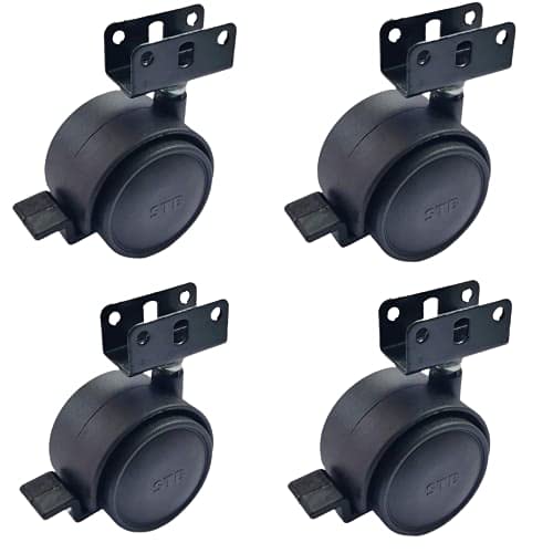 Caster Wheel 180Kg Weight Capacity 50mm for Furniture Black Twin Wheel ...
