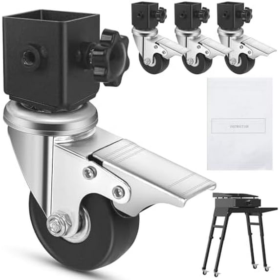 Caster Wheels Set for Blackstone Griddle Stand, 4 Pack Griddle Wheels ...
