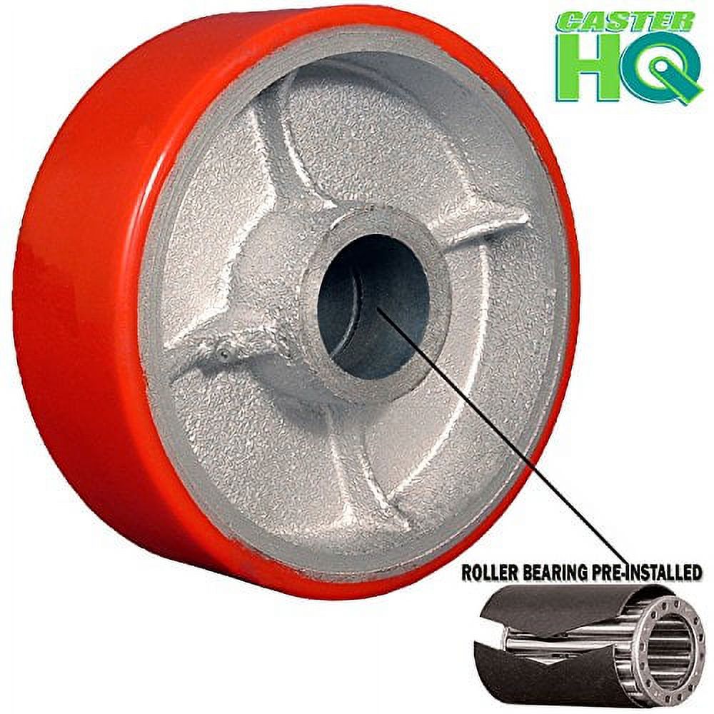 SY America 4"x1-1/2" Cast Iron V Groove Caster Wheel with Straight ...