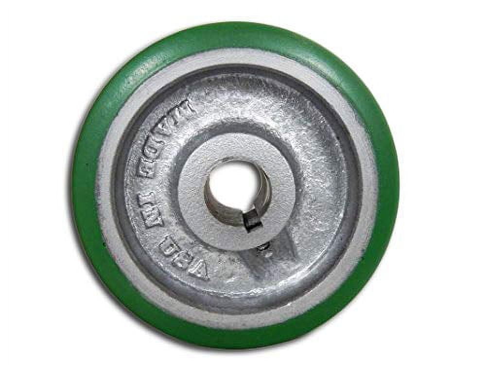 CasterHQ - 5" X 2" Polyurethane ON Steel KEYED Drive Wheel | 5/8" BORE ...