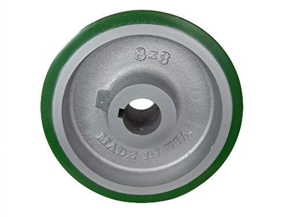 CasterHQ - 8" X 3" Polyurethane ON Steel KEYED Drive Wheel | 24MM BORE ...