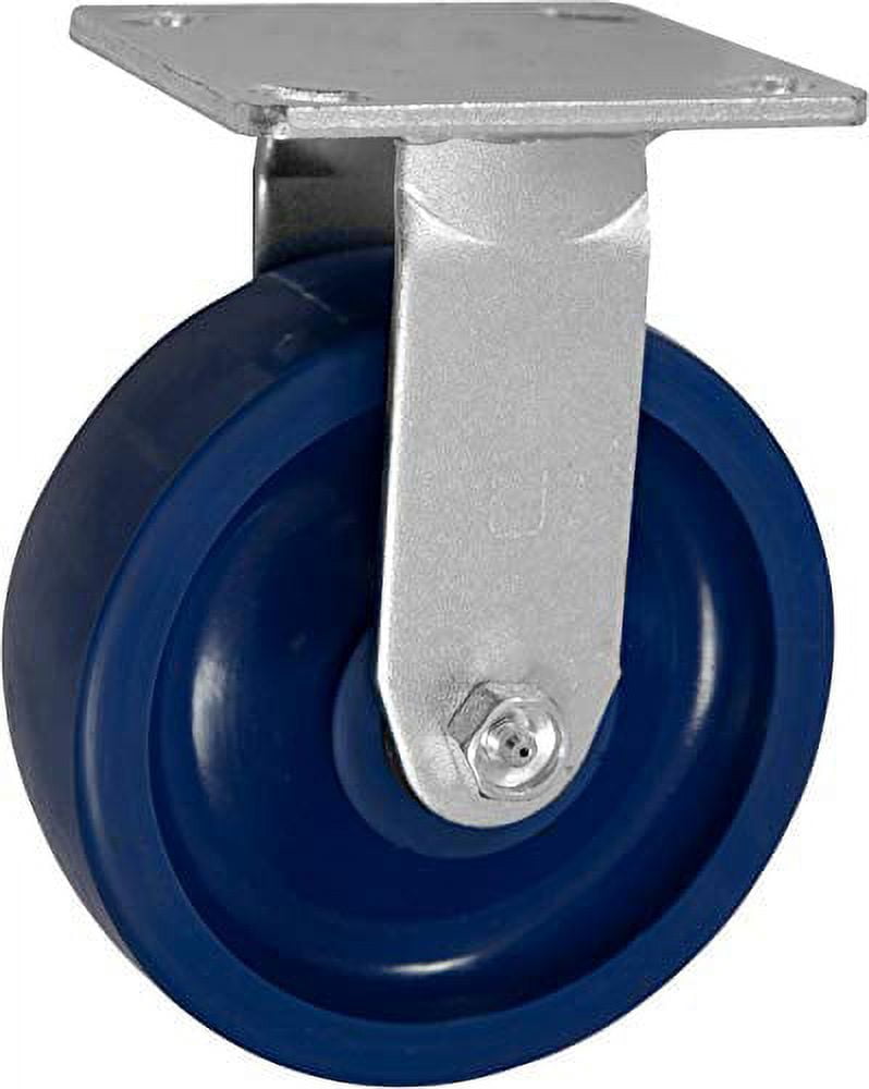 CasterHQ- Medium Duty 6"X 2" Blue Solid Polyurethane Rigid Caster | 900 ...