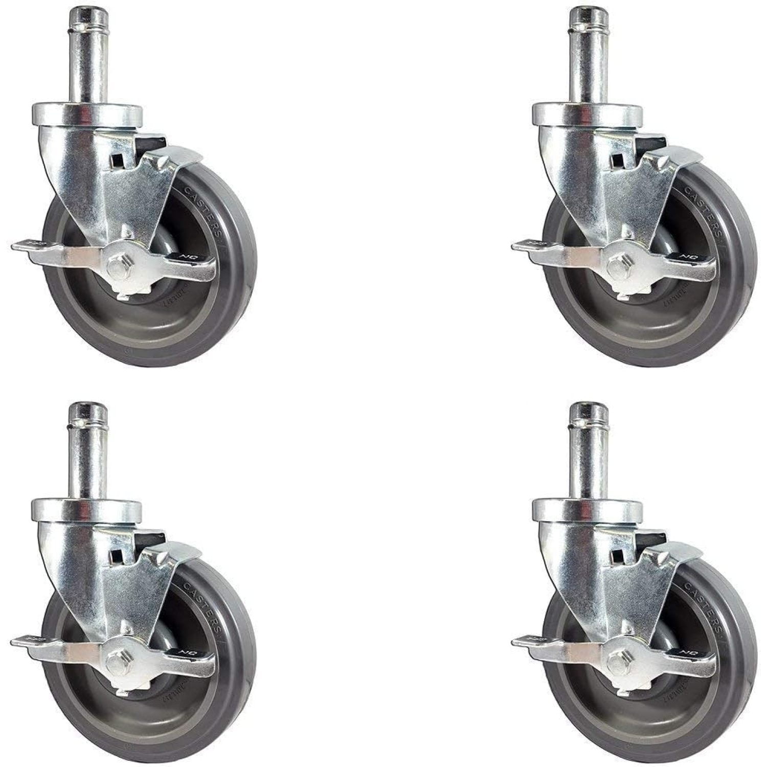 CasterHQ - NEW 5" Caster set for Wire Shelving Racks - Set of 4 Casters ...