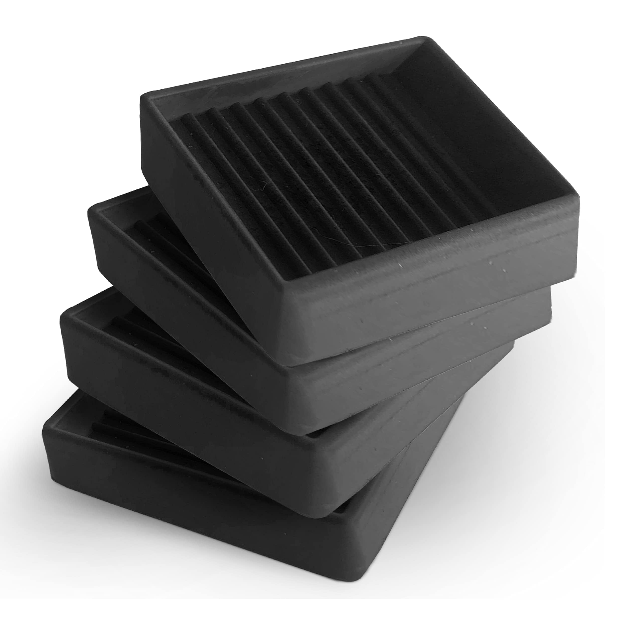 CasterMaster 2x2 Rubber Non Slip Furniture Caster Pads Pad & Slider ...