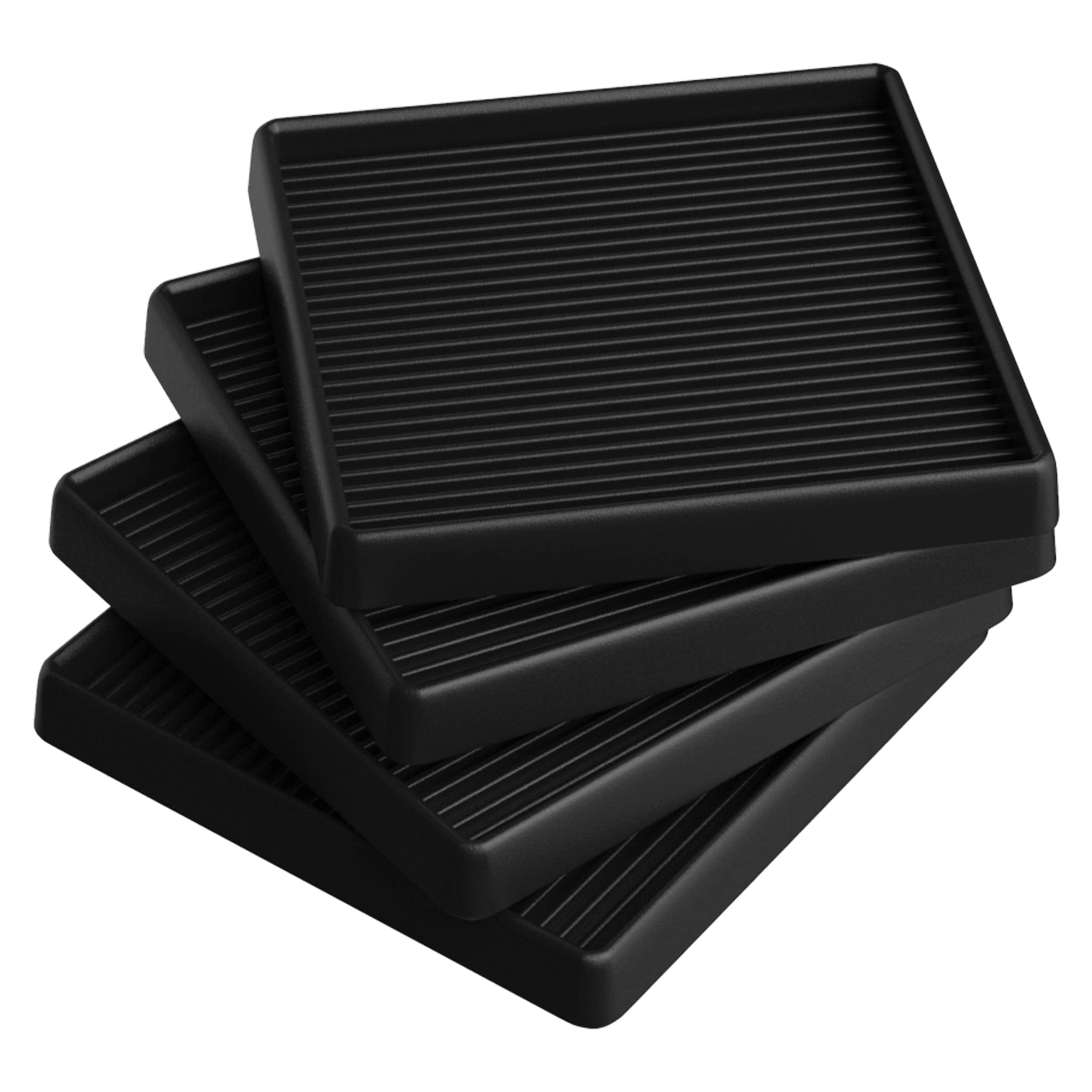 CasterMaster Non-Slip Rubber Furniture Pads, Black, Square, 4 Pack, 5 ...