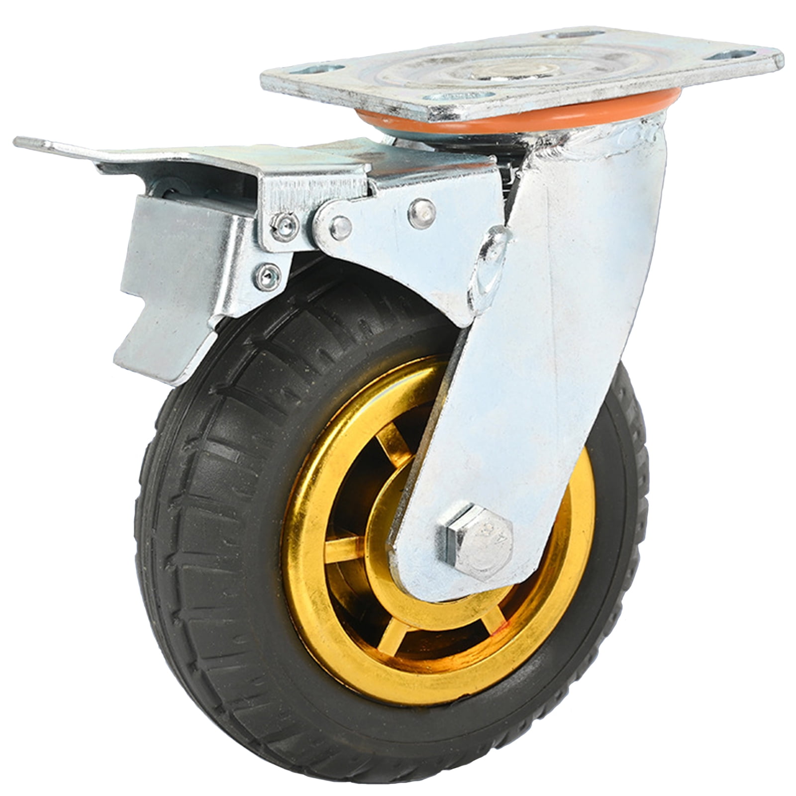 Casters,5" rubber caster wheels,single caster wheels heavy duty,wheels ...