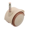 2pcs Small Rubber Caster Wheels with Brakes Universal Swivel ...