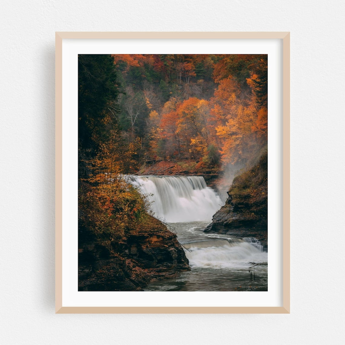 Castile New York Waterfall Autumn Nature Scenic Fine Forest Landscape ...