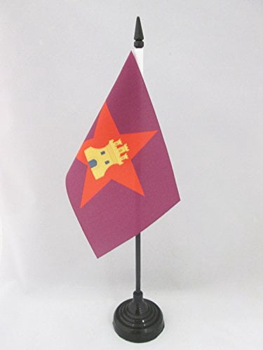 Castilla Comunera Independentist Table Flag 4'' x 6'' plastic stick and ...