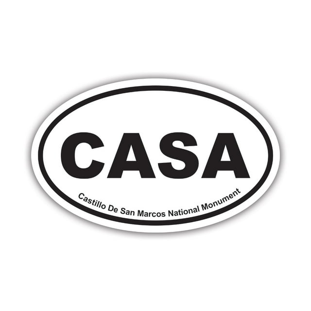 Castillo De San Marcos National Monument CASA Oval Sticker Decal - Self ...