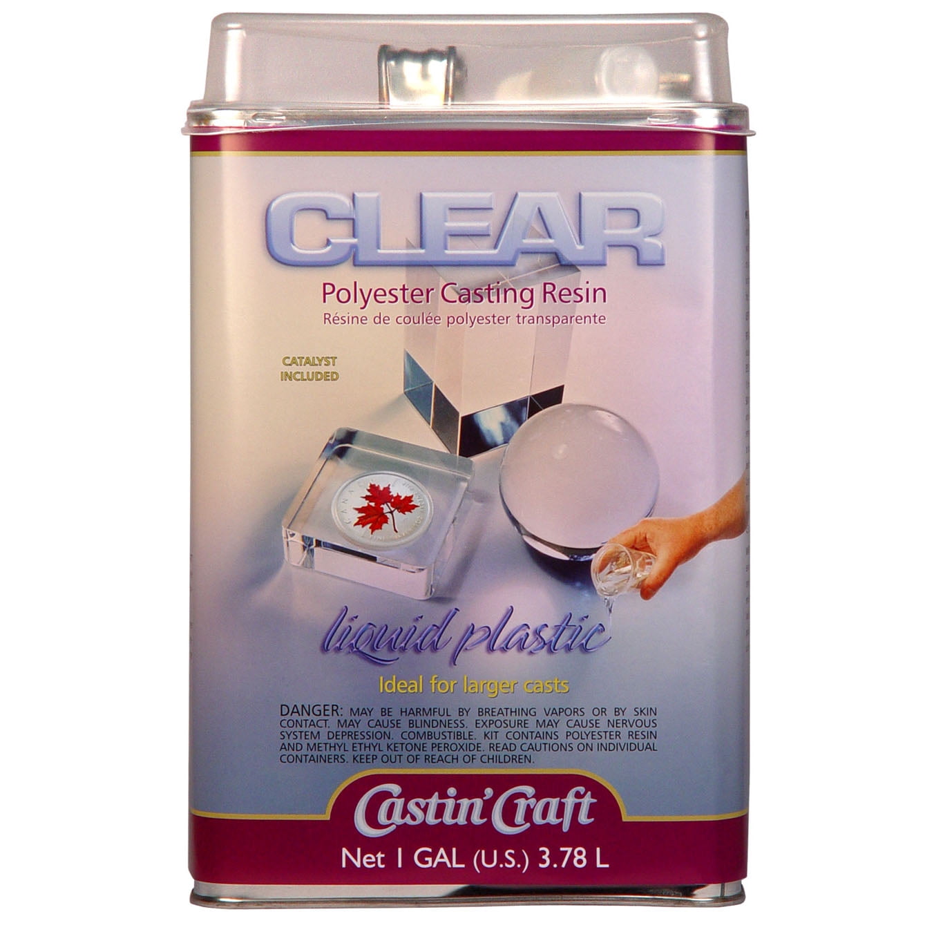 Castin Craft Clear Polyester Casting Resin with Catalyst, 128 oz ...