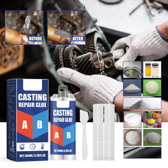 Casting Repair Glue AB High Strength Metal Repair Adhesive 2 Part Epoxy ...