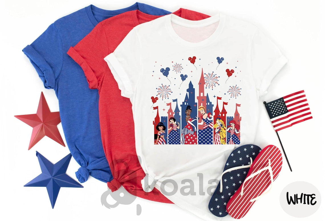 Castle 4th Of July Princess Shirt, Disney 4th Of July Shirt ...