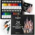 Castle Art Supplies: 24 Artist Quality Watercolors in Resealable Liquid ...