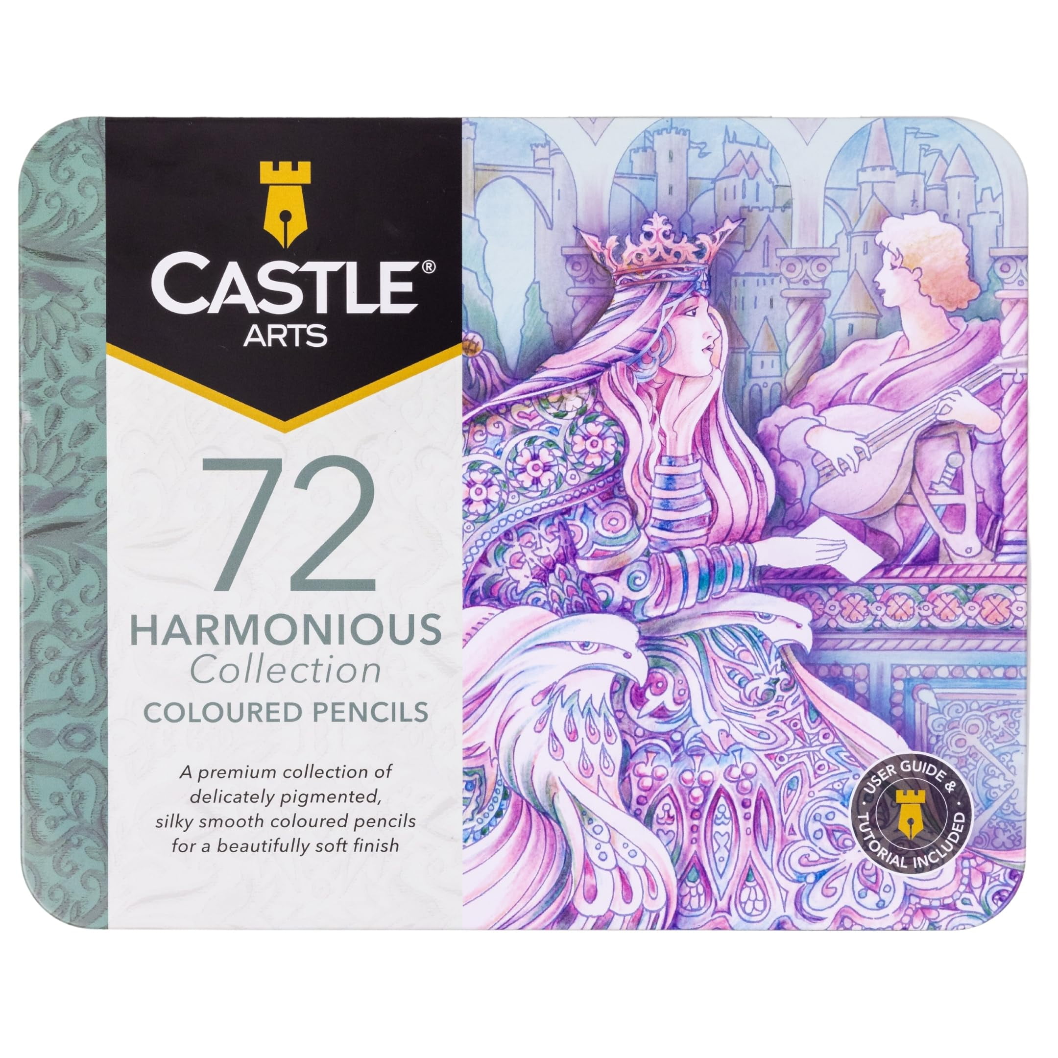 Castle Art Supplies 72 Harmonious Colored Pencil Set | Soft Core ...