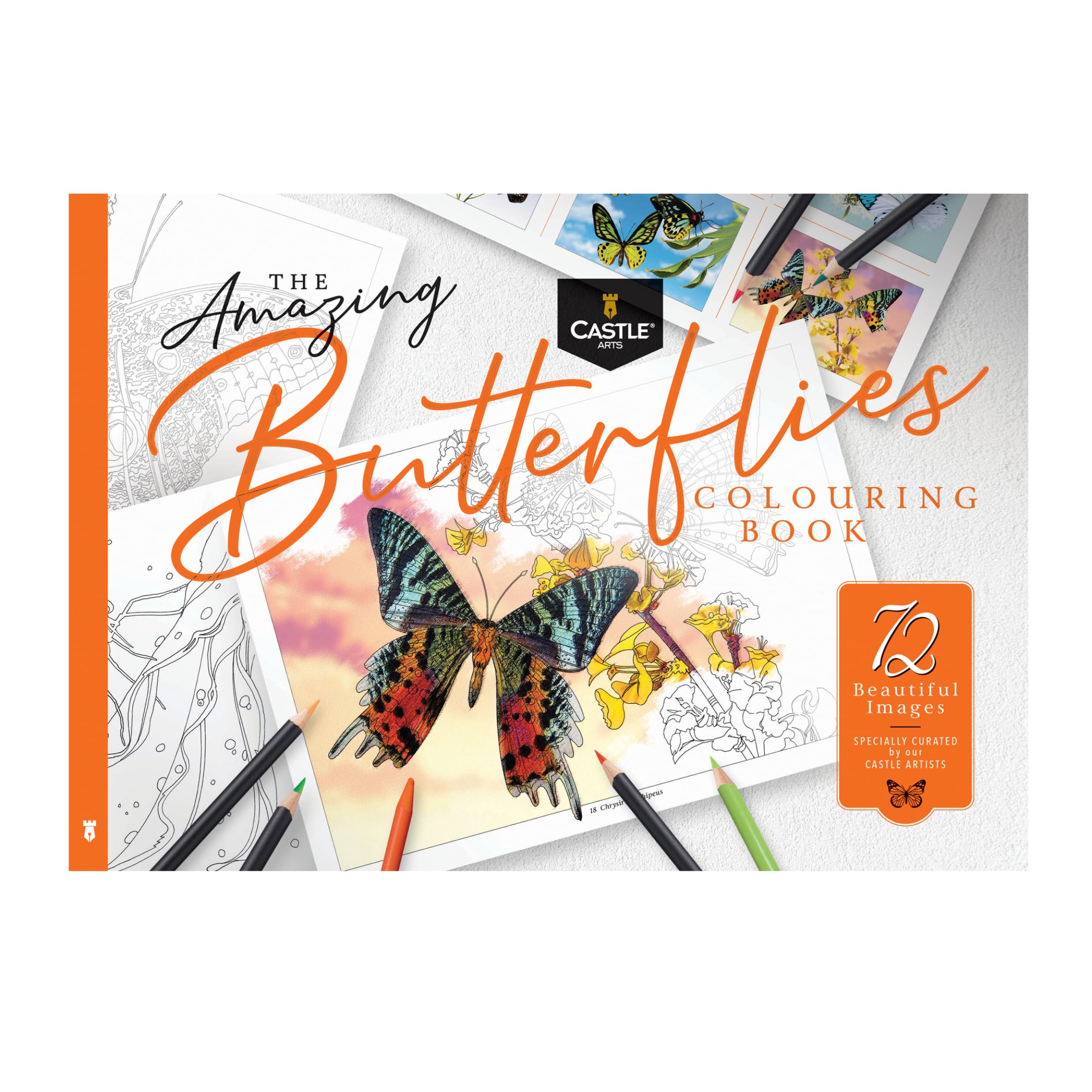 Castle Arts Butterflies Colouring Book | BSL1 72 Amazing Beauties by in ...