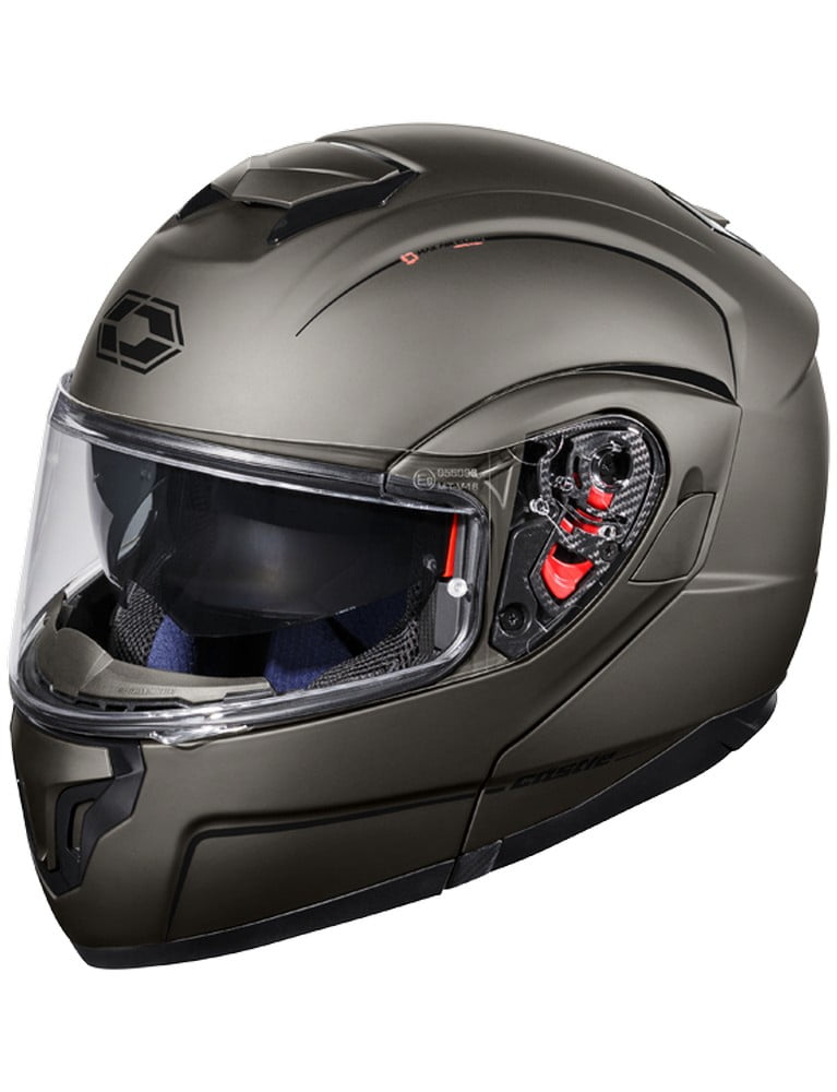 Castle Atom SV Modular Motorcycle Helmet Matte Titanium SM - Walmart.com