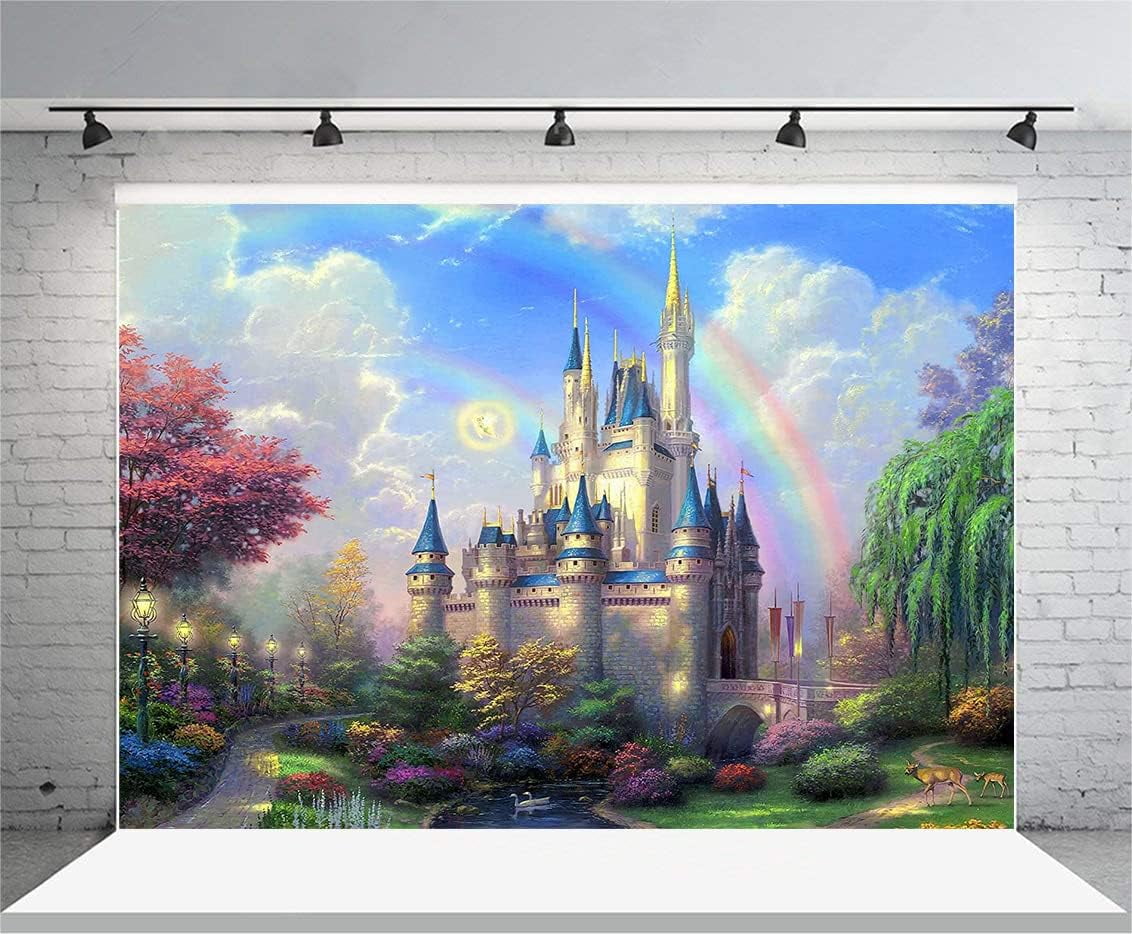 Castle Backdrop 7x5ft Washable ironable Polyester Princess Castle ...