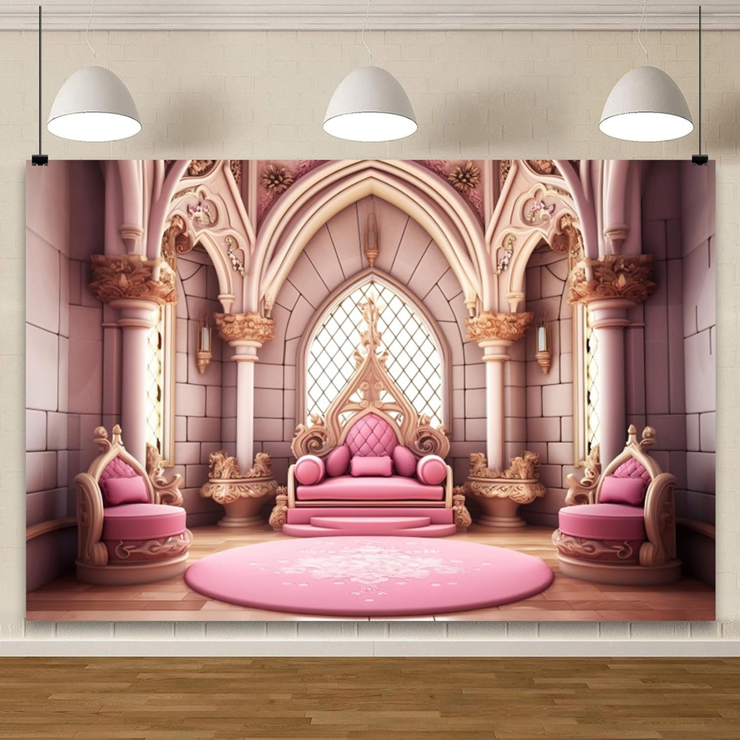 Castle Backdrop Queen Throne Sweet Girl Princess European Style Hall ...