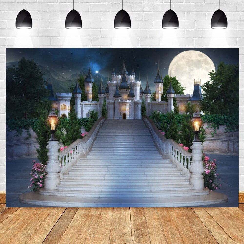 Castle Backdrop Stair Moon Royal Wedding Photography Background Baby ss ...