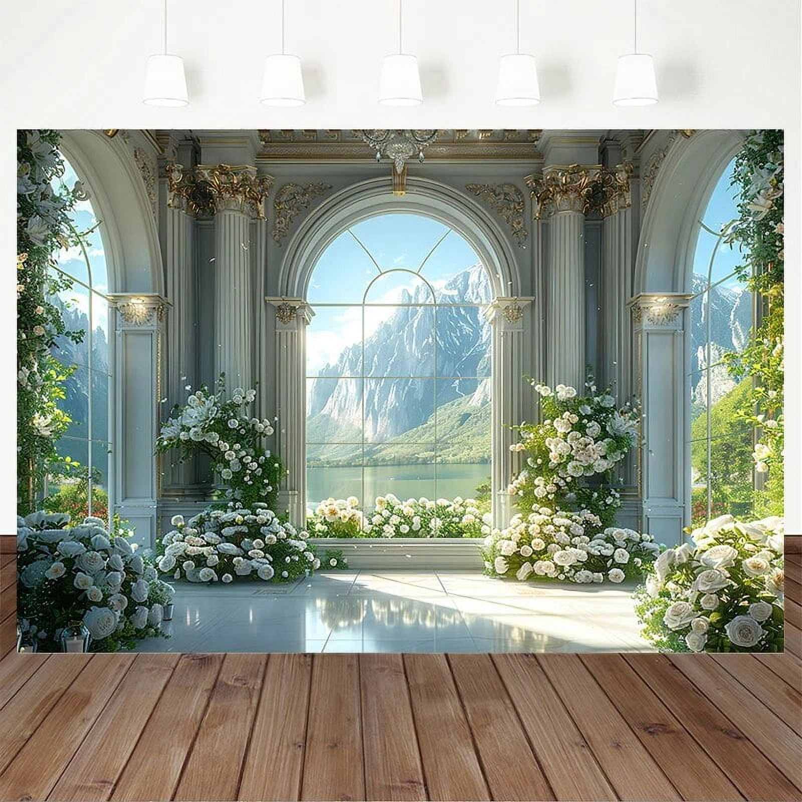 Castle Background Photography Princess White Flower Green Plants Baby ...