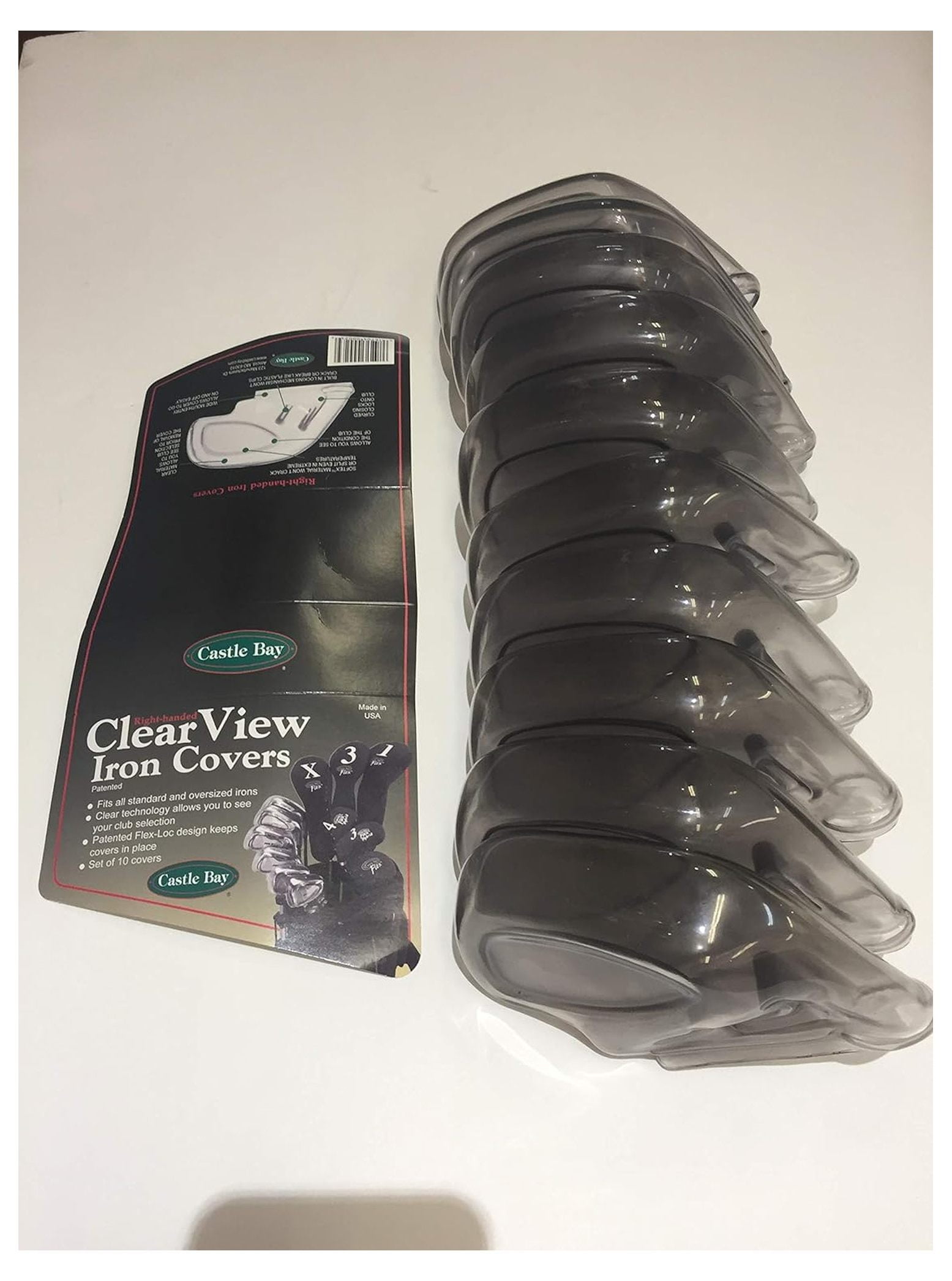 Castle Bay Iron Covers Set of 10 - Golf Club Head Protection - Softex ...