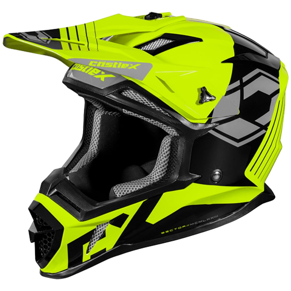 Castle CX200 Sector MX Offroad Helmet Hi-Vis LG - Walmart.com