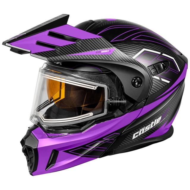 Castle CX950 V2 Fierce Modular Snow Helmet w/Electric Shield Black ...