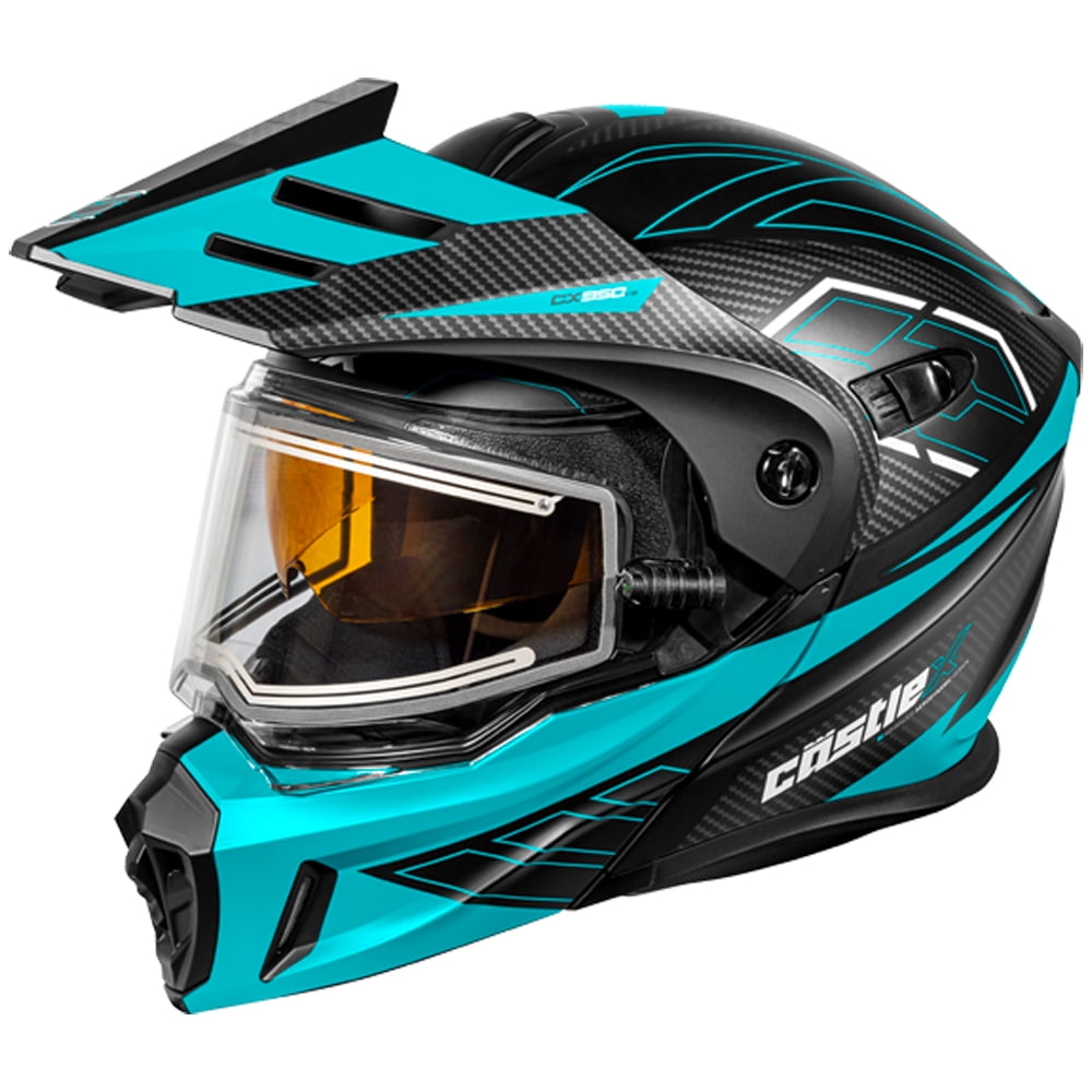 Castle CX950 V2 Fierce Modular Snowmobile Helmet w/Electric Visor ...