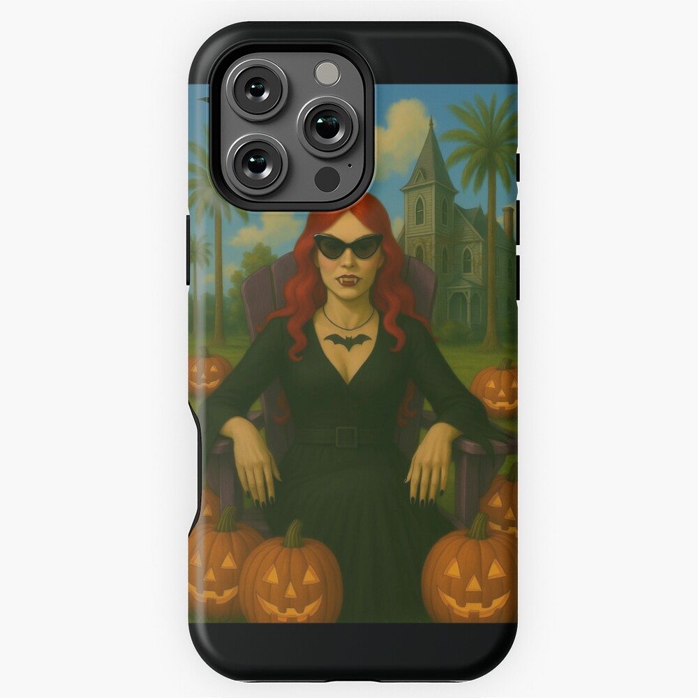 Castle Chic The Redheaded Vampire Sorceress in Her Haunted Yard Phone ...