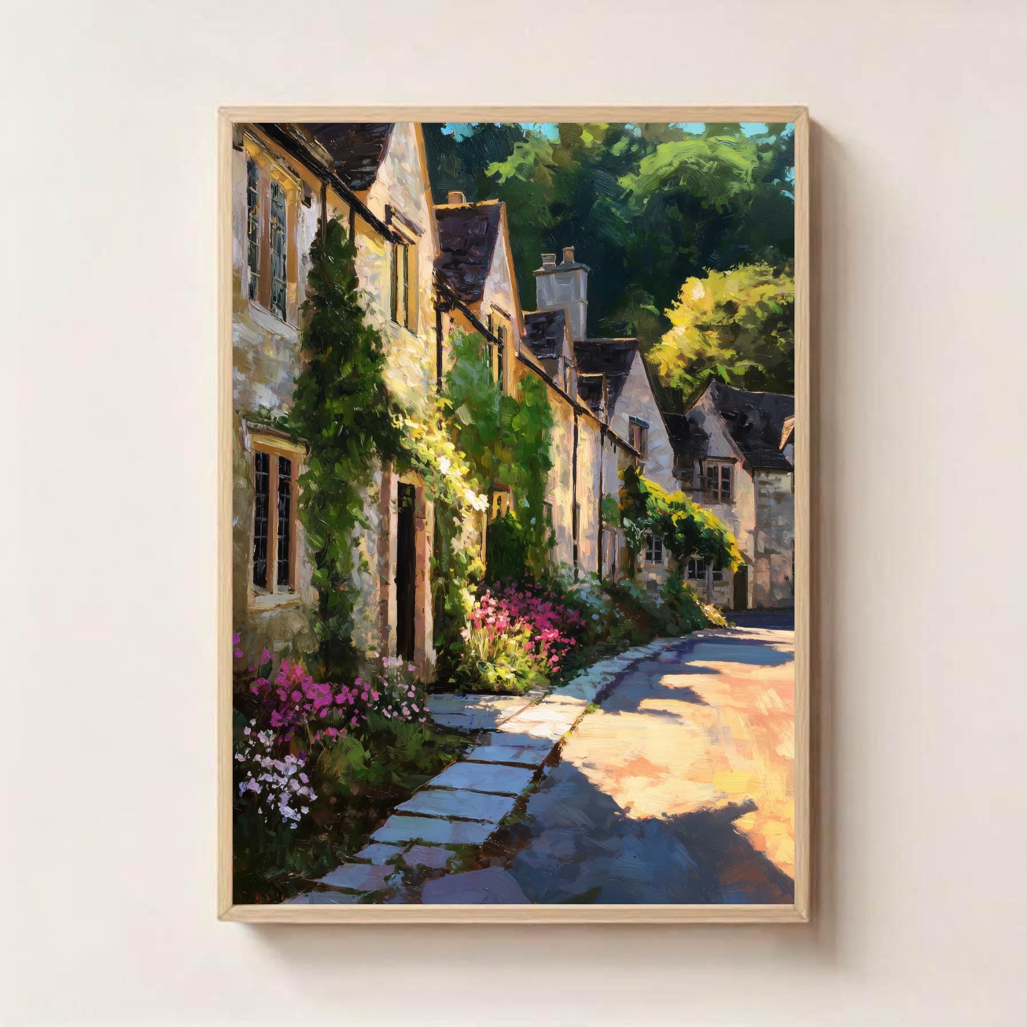 Castle Combe Wall Art Print, English Countryside Poster, Cotswolds ...