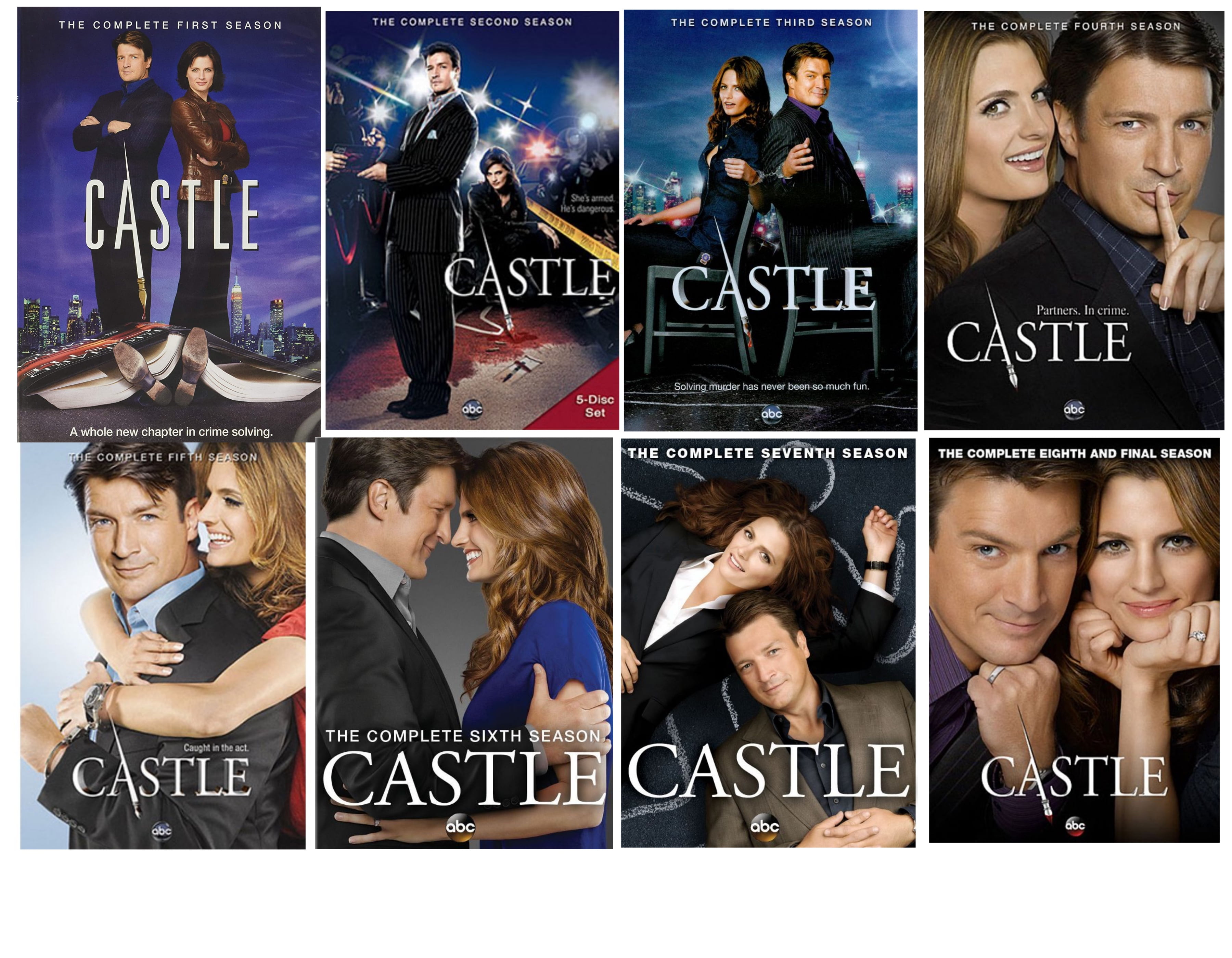 Castle Complete Series Seasons 1-8 Box Set Collection + Bonus Grey's ...