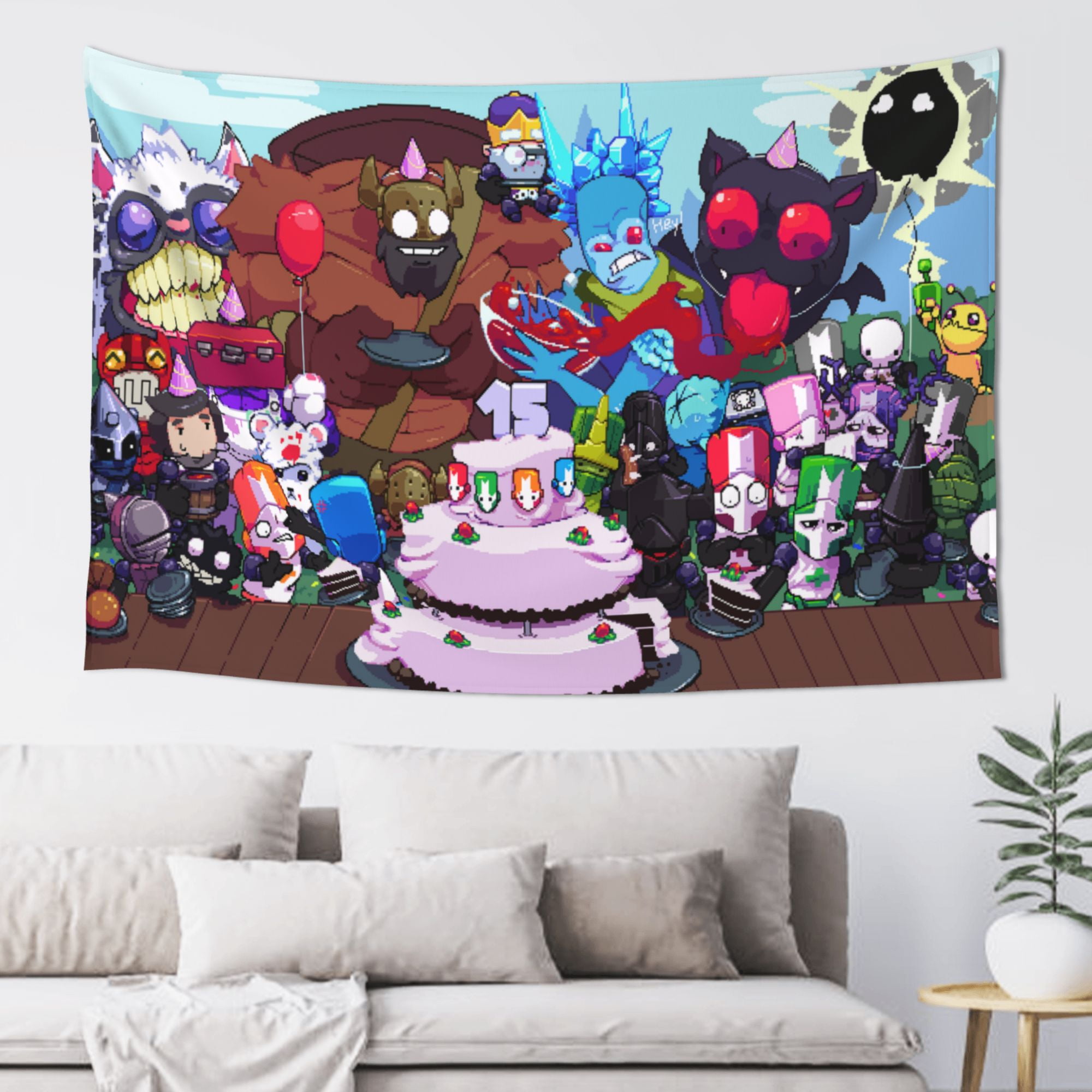 Castle Crashers 15 Birthday Tapestry Wall Hanging Aesthetic Tapestries ...