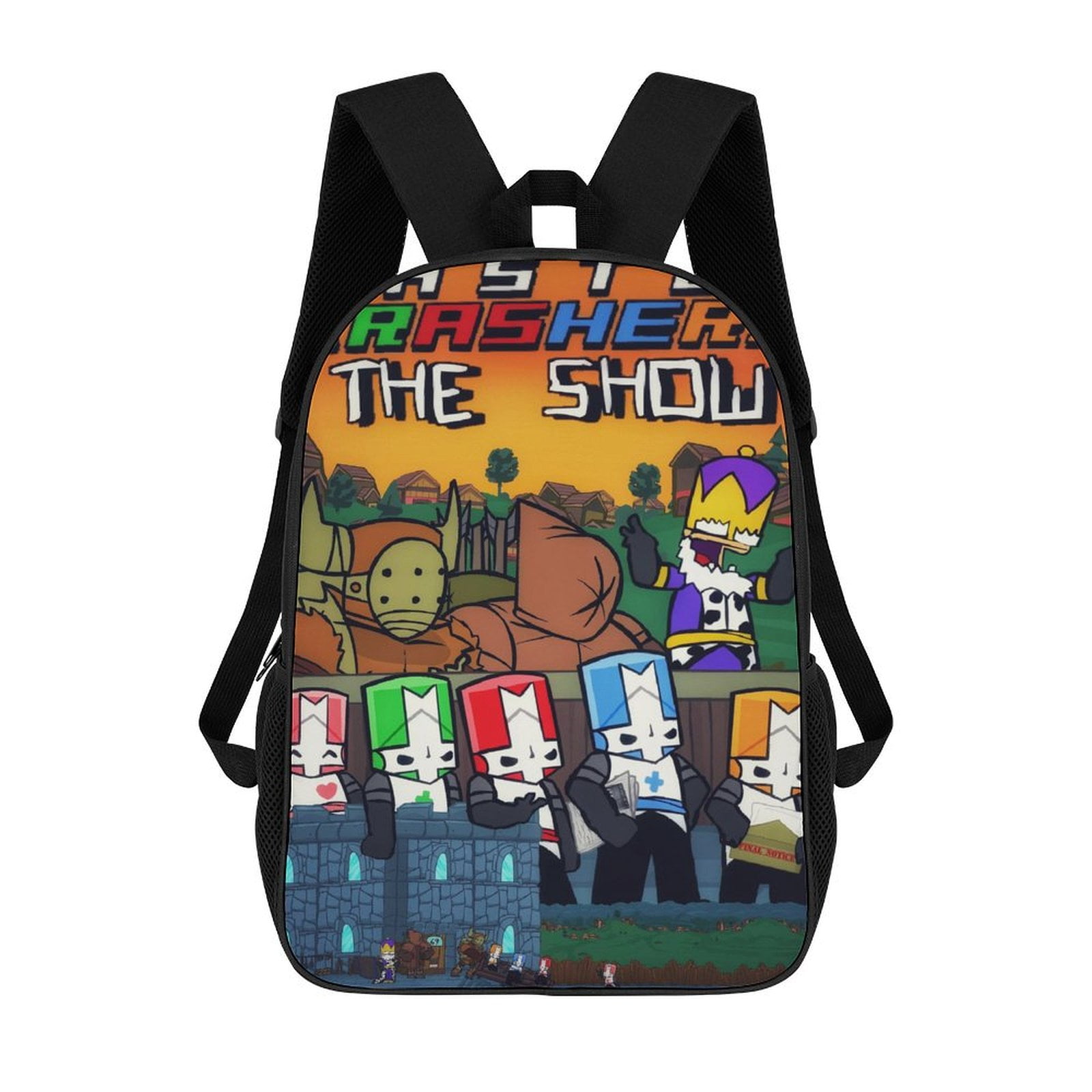 Castle Crashers Backpacks 17 Inch Bookbag Casual Daypack Backpacks for ...