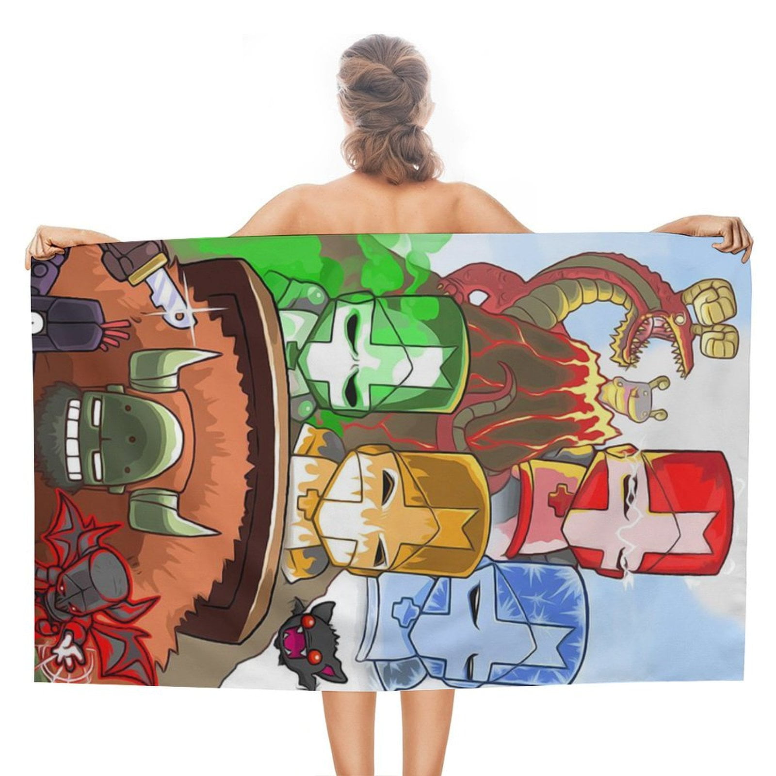 Castle Crashers Bath Throw Towel Quick Dry Towel for Swimmers Sand ...