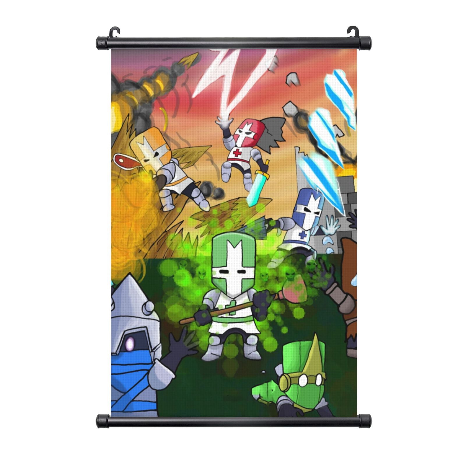 Castle Crashers Black Plastic Shaft Hanging Poster Decor Canvas Wall ...
