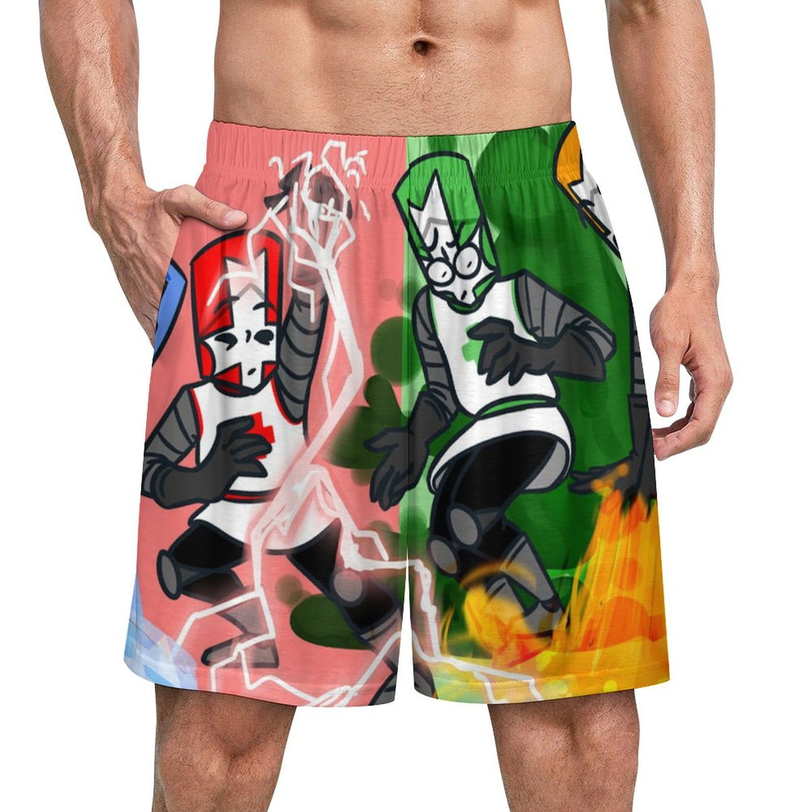Castle Crashers Character Knight Pajama Pants For Men Lounge Shorts ...
