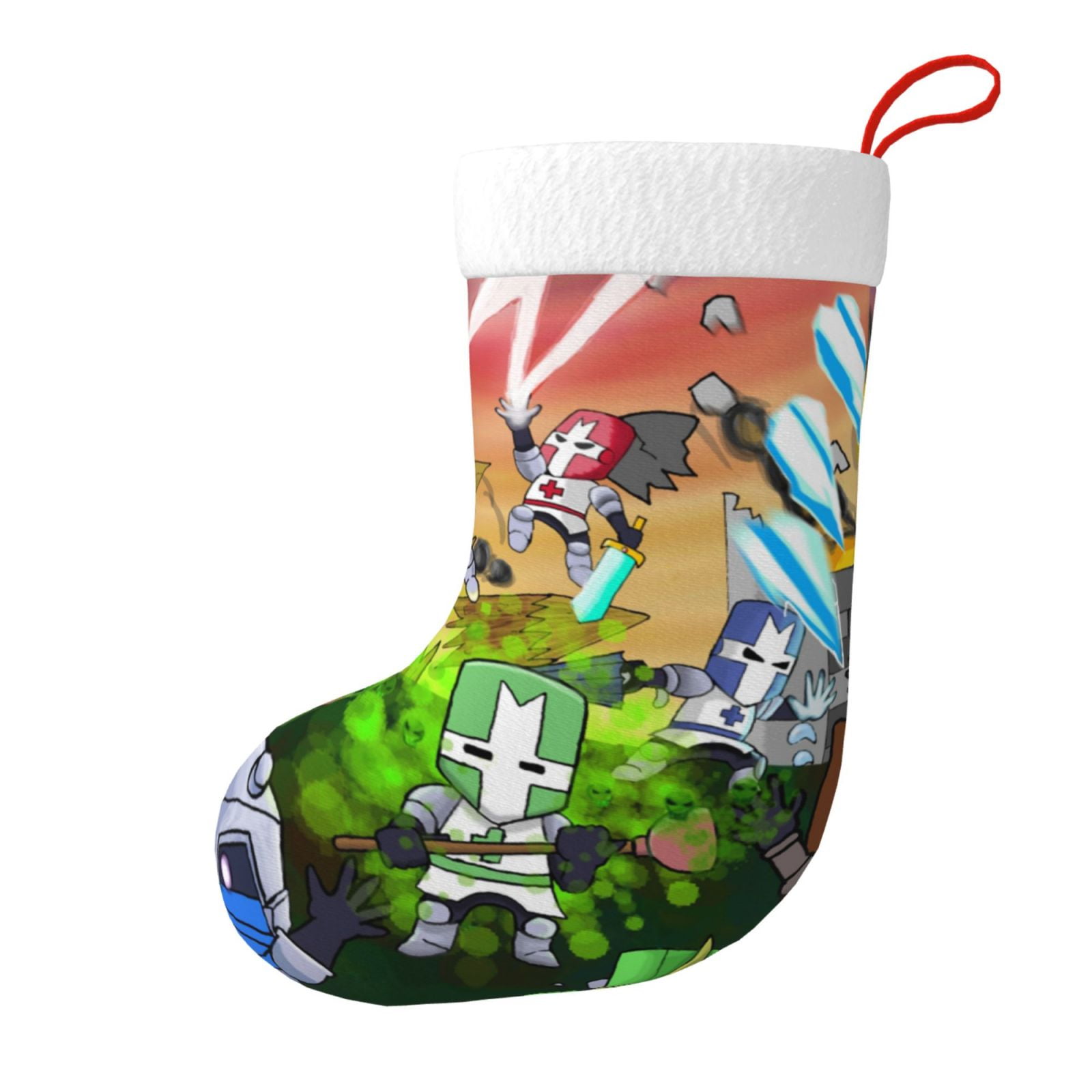 Castle Crashers Christmas Stocking Xmas Candy Gift Bag Fireplace ...
