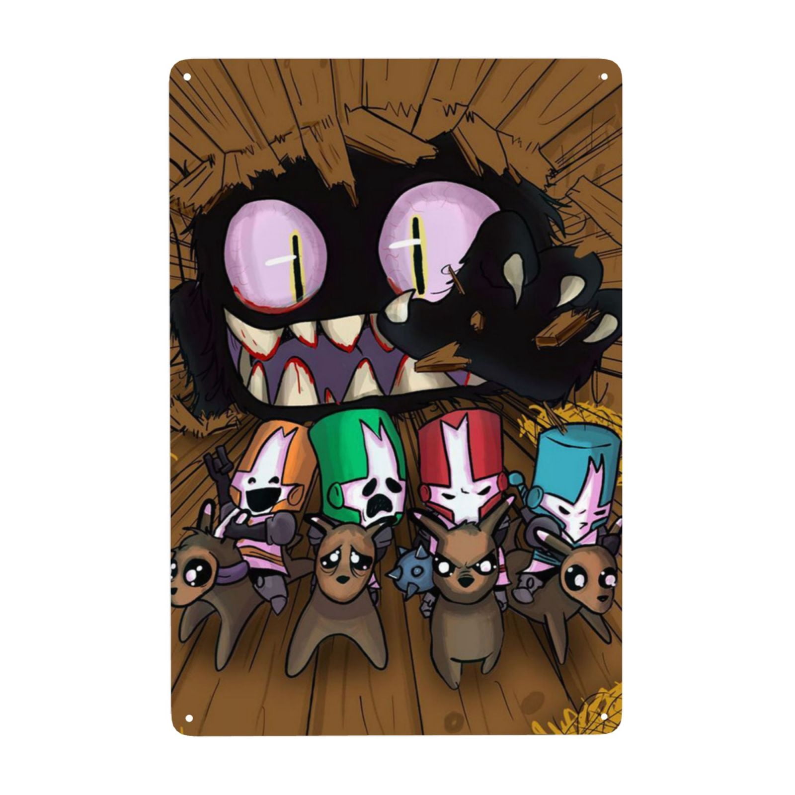 Castle Crashers Deer Poster Vintage Tin Sign for Bar Office Home Iron ...