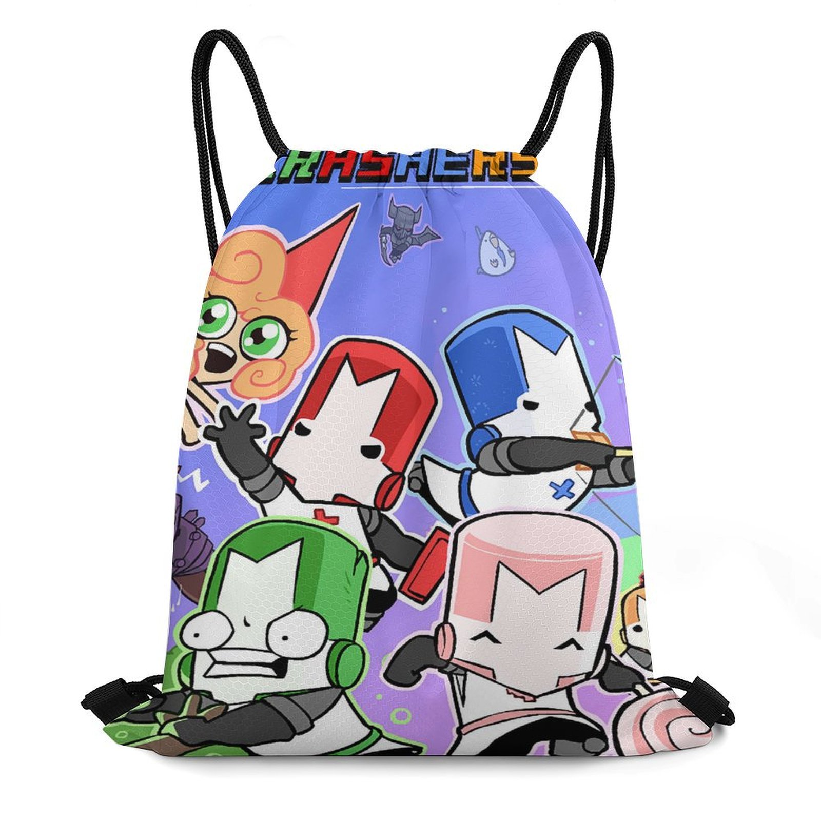 Castle Crashers Drawstring Backpack Sports Gym Bag Water Resistant ...