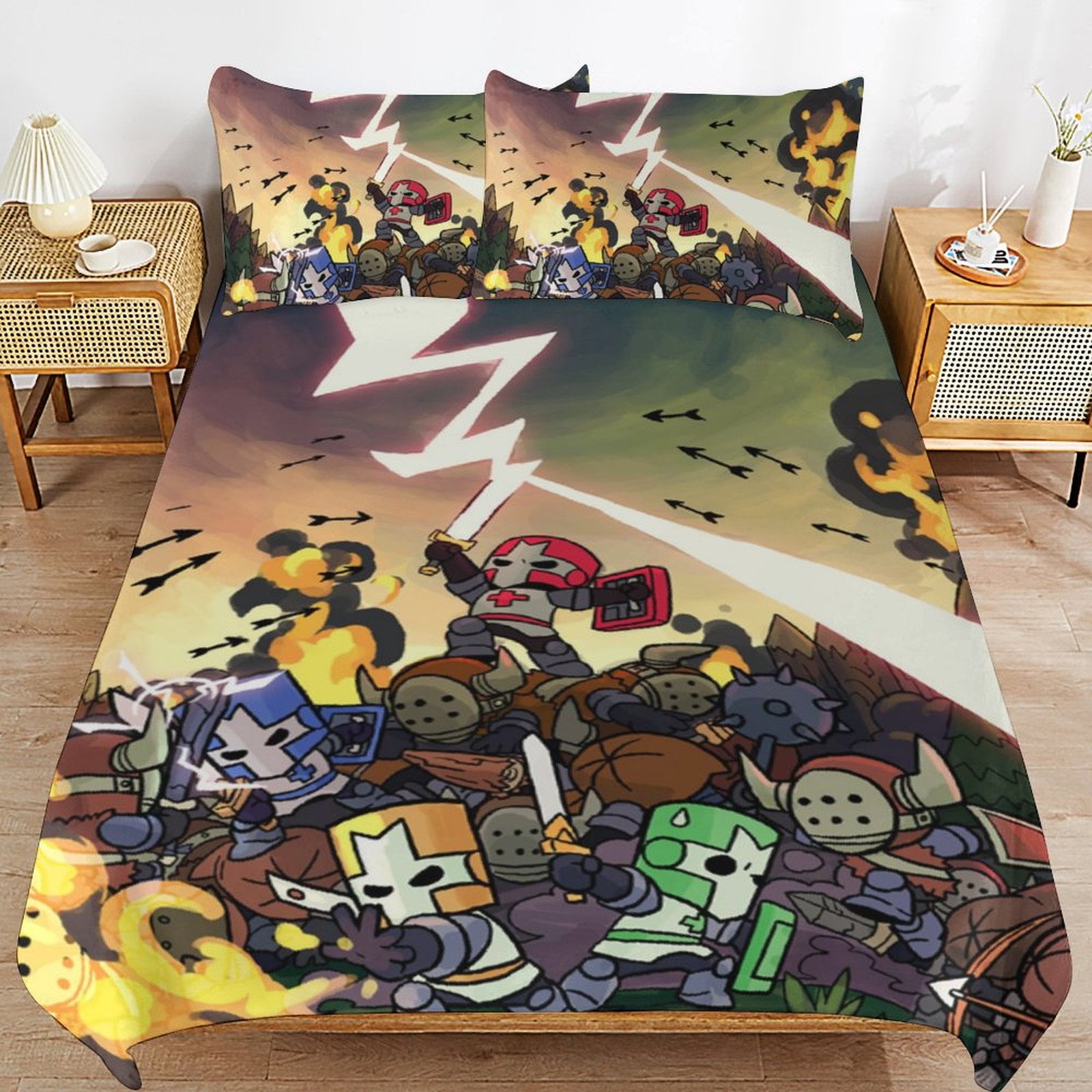 Castle Crashers Duvet Cover 3 Piece Bedding Set,Teen Comforter Cover ...