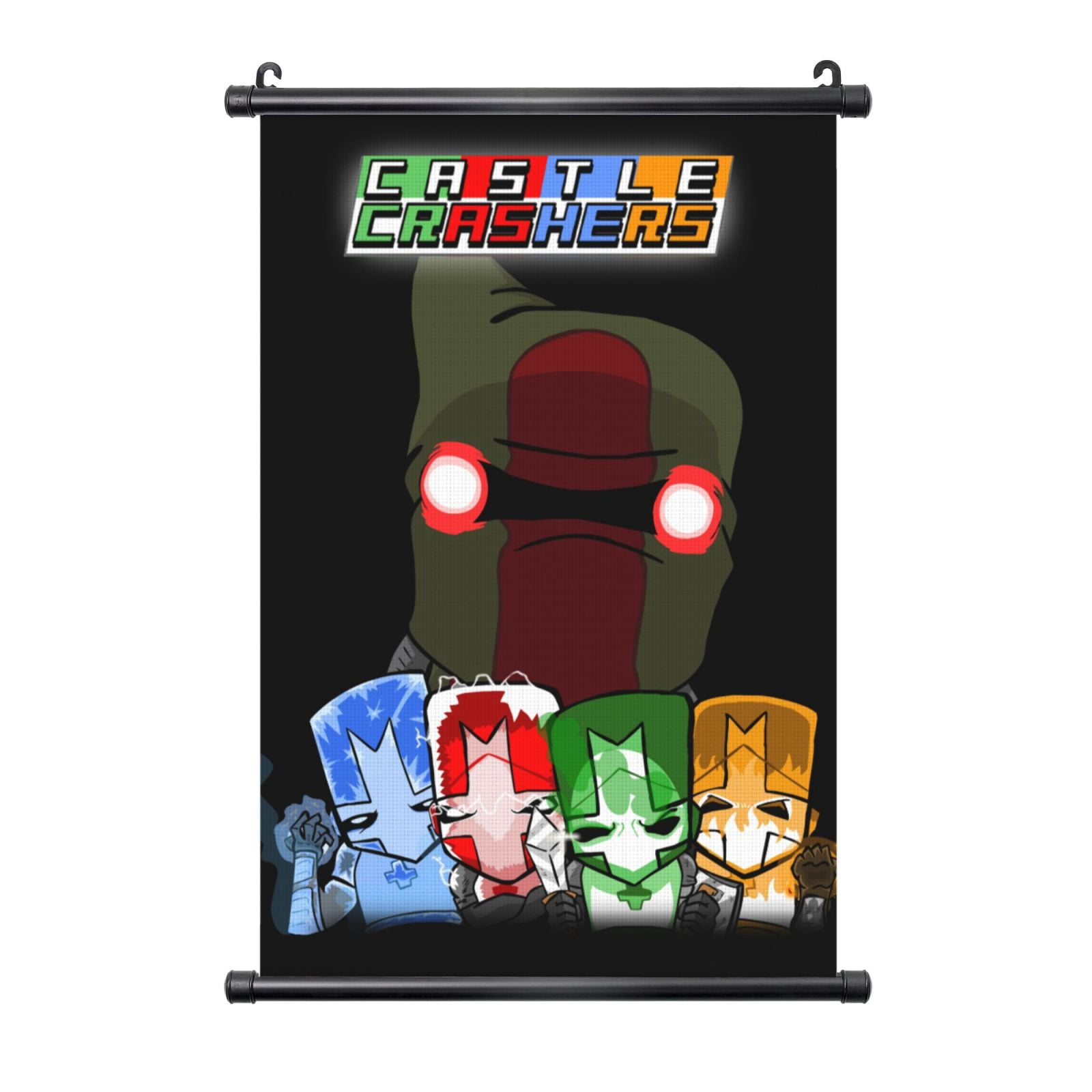 Castle Crashers Game Black Plastic Shaft Hanging Poster Decor Canvas ...