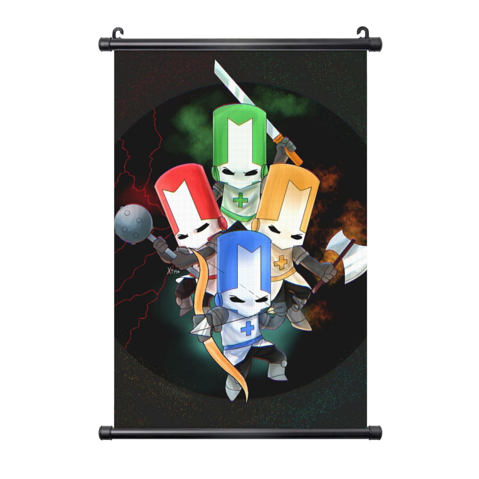 Castle Crashers Game Play Black Plastic Shaft Hanging Poster Decor ...