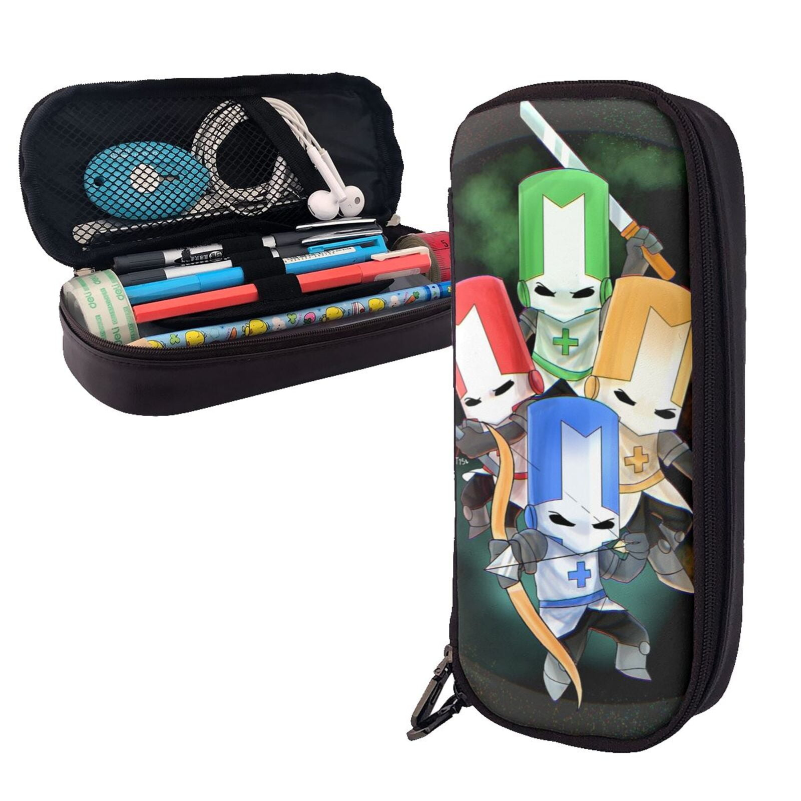 Castle Crashers Game Play Pencil Case Brown Leather Pen Bag Stationery ...