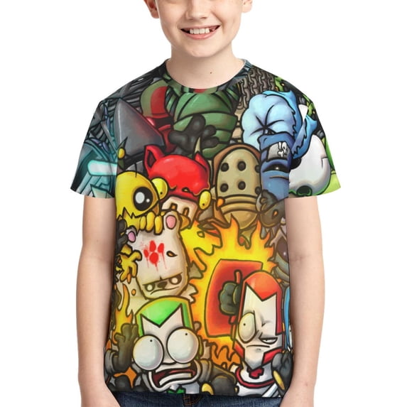 Castle Crashers Knight Game Teen T Shirts Unisex Crewneck Short Sleeve ...