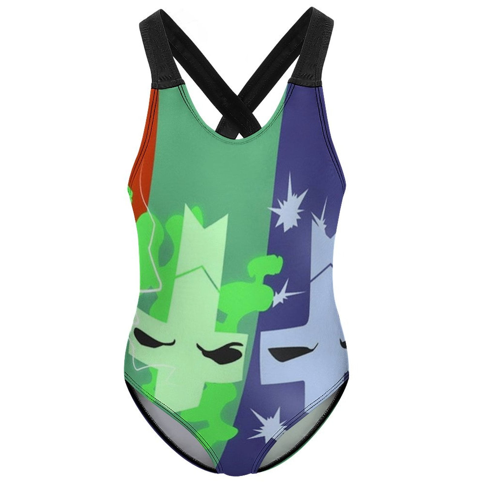 Castle Crashers Knight Girl's One-piece Swimsuit Summer Children's ...