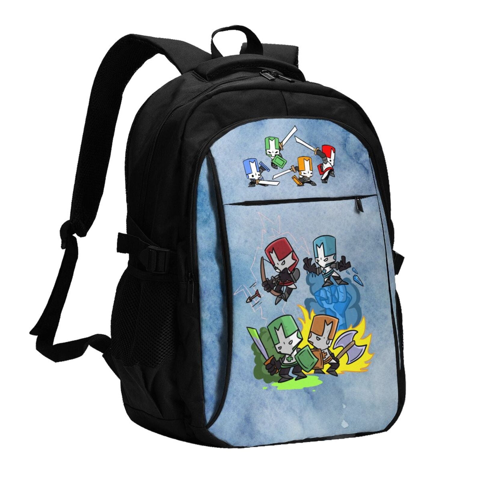 Castle Crashers Knight Unisex Backpack USB Daypack Large Capacity ...