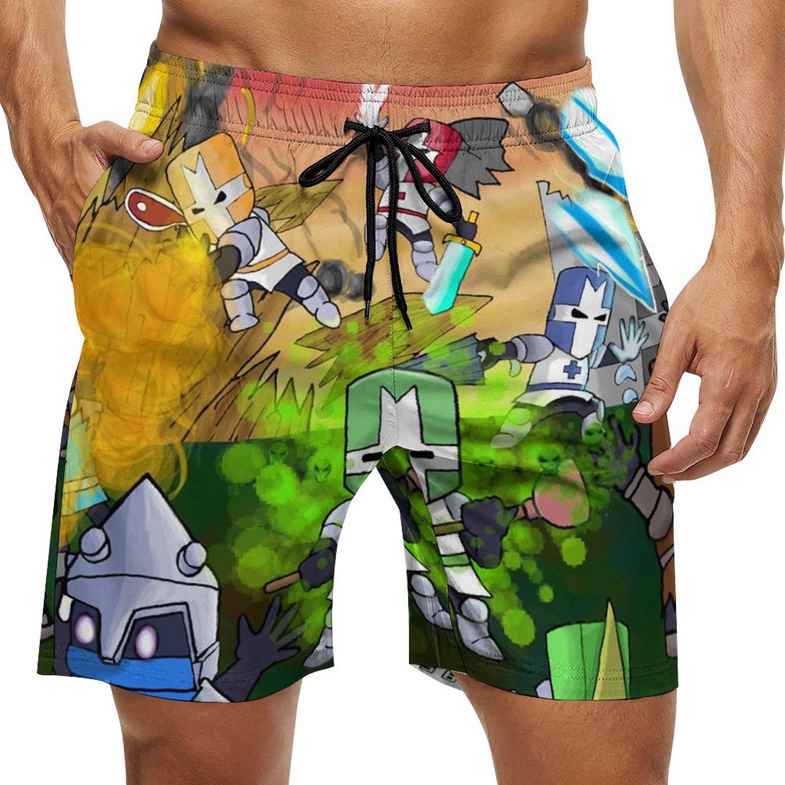 Castle Crashers Men's Swim Trunks Quick Dry Swim Shorts Swimwear ...