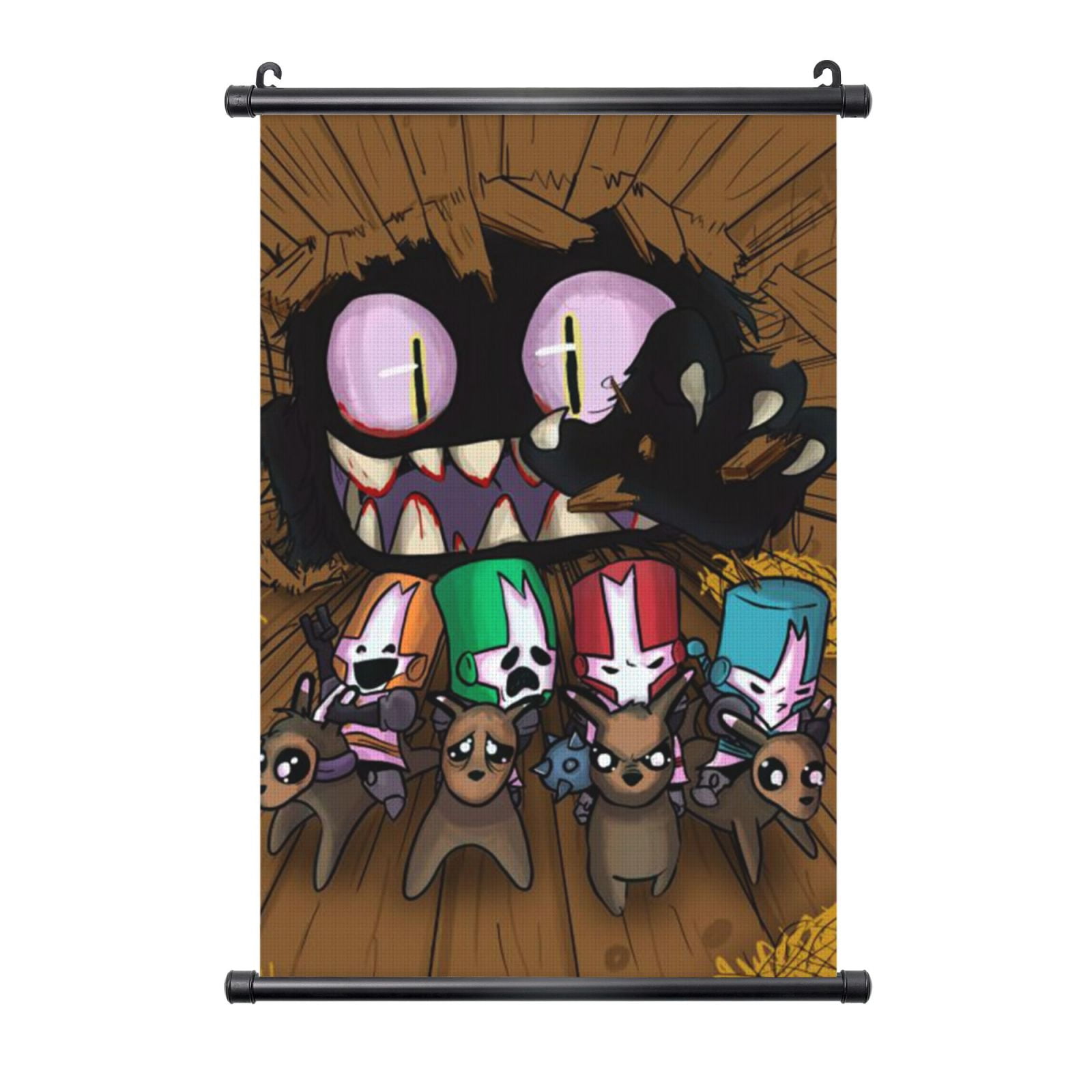 Castle Crashers Play Black Plastic Shaft Hanging Poster Decor Canvas ...